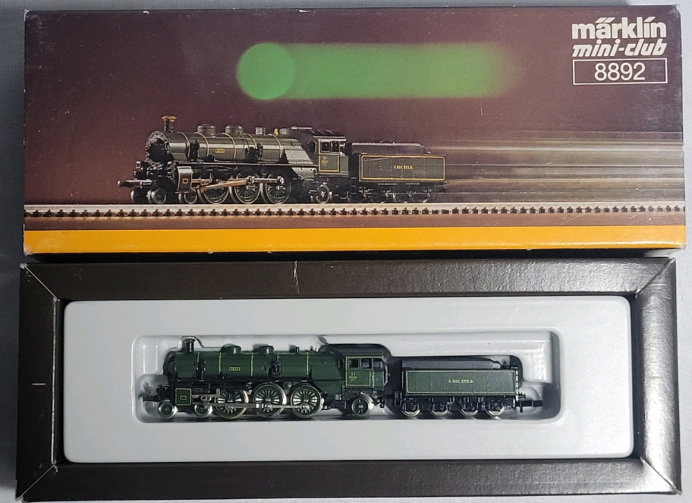 Marklin Mini-Club Z Gauge Steam Locomotive Toy Train Railroad Car , # 8892