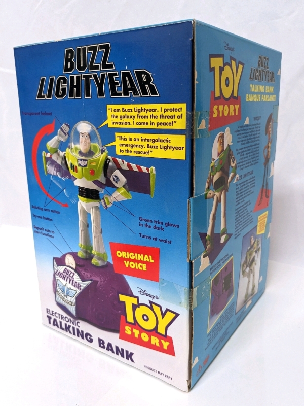 Vintage DISNEY Pixar Toy Story Buzz Lightyear Talking Bank