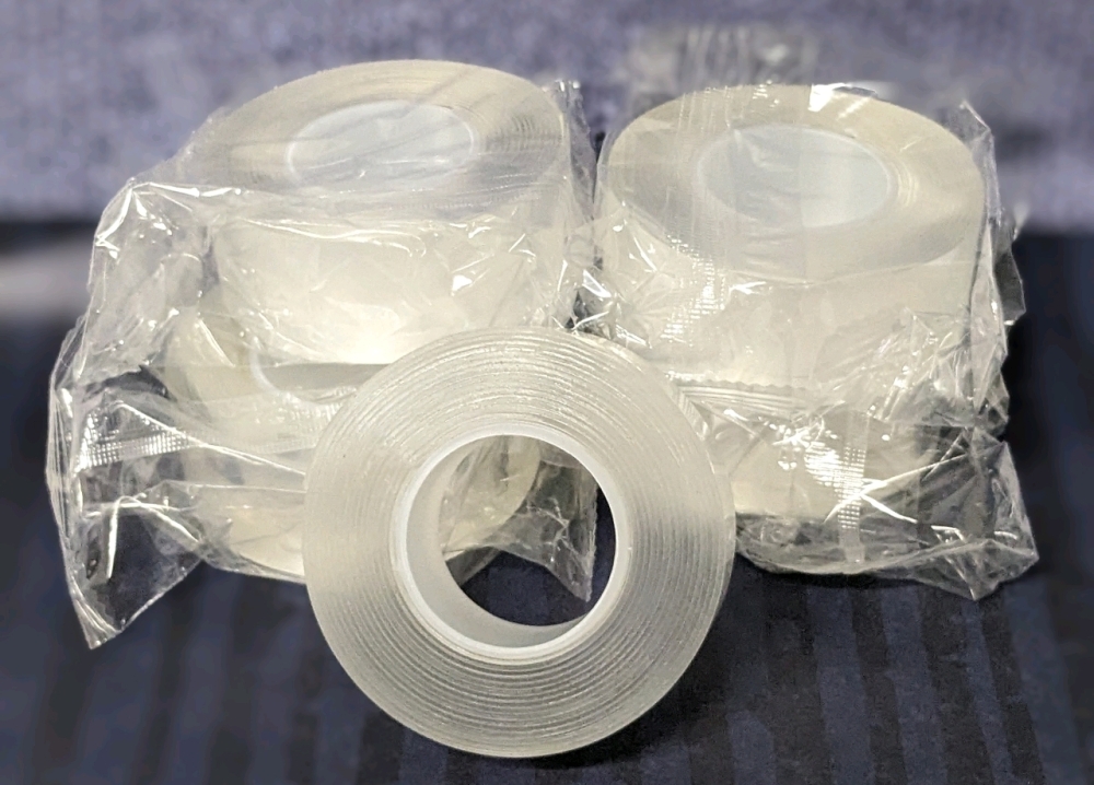 5 New Rolls of Clear Double Sided Tape (3cm x 3m x 0.1cm)