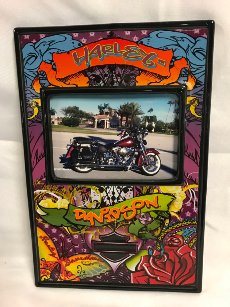 Vintage Harley VHS Movies & Picture Frame