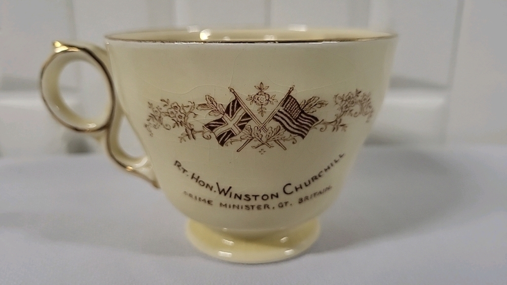 Vintage Royal Winton Winston Churchill Tea Cup & Saucer