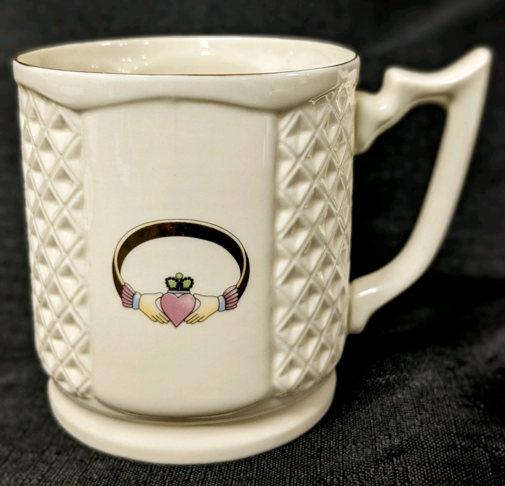 Vintage Donegal Parian Bone China Claddagh Ring Platter, Coffee Cup ...