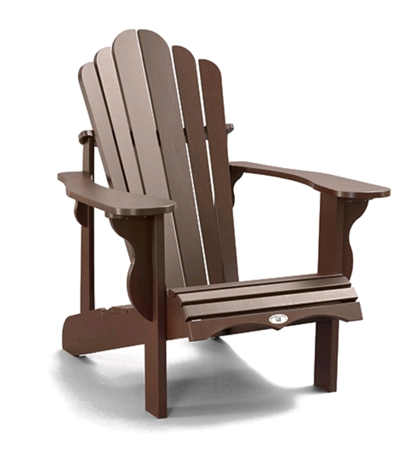 New Leisure Line Classic Adirondack Chair Standard Adult Size Brown