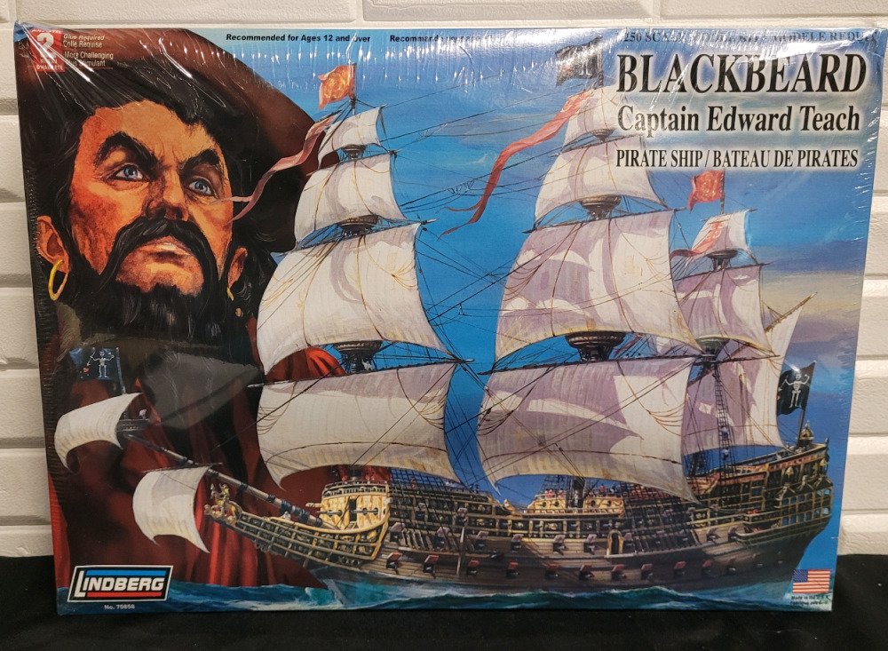Lindberg Captain Edward Teach Blackbeard Pirate Ship Model Kit , 1:250 ...