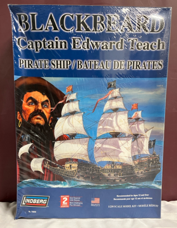 New Lindberg Blackbeard Pirate Ship Model Kit