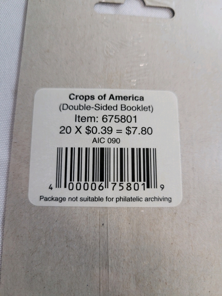 2006 US Postal ' Crops of America ' 39 Cent Postage Stamp Panel , 20 ...