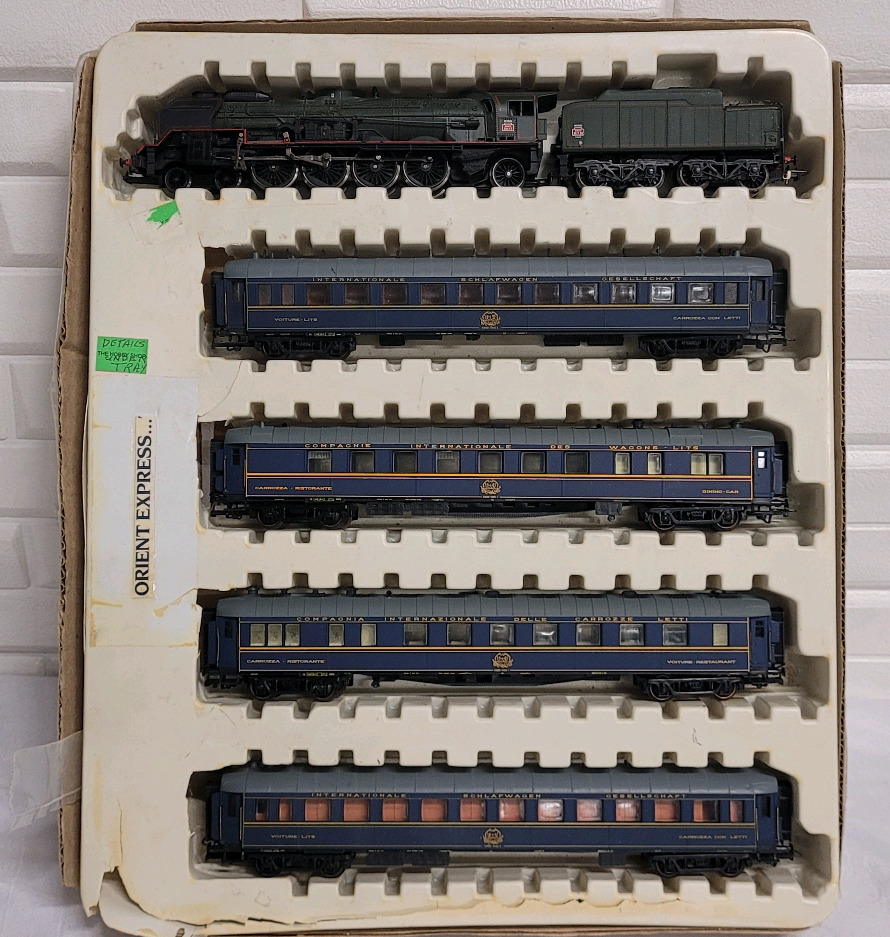 Vintage JOUEF HO Scale French Orient Express Railroad Model 6pc Train Set