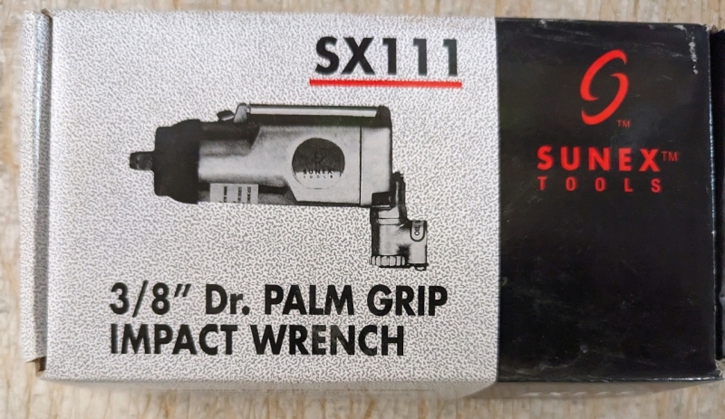 New Sunex Tools 3/8 Dr. Palm Grip Impact Wrench. 6 Long