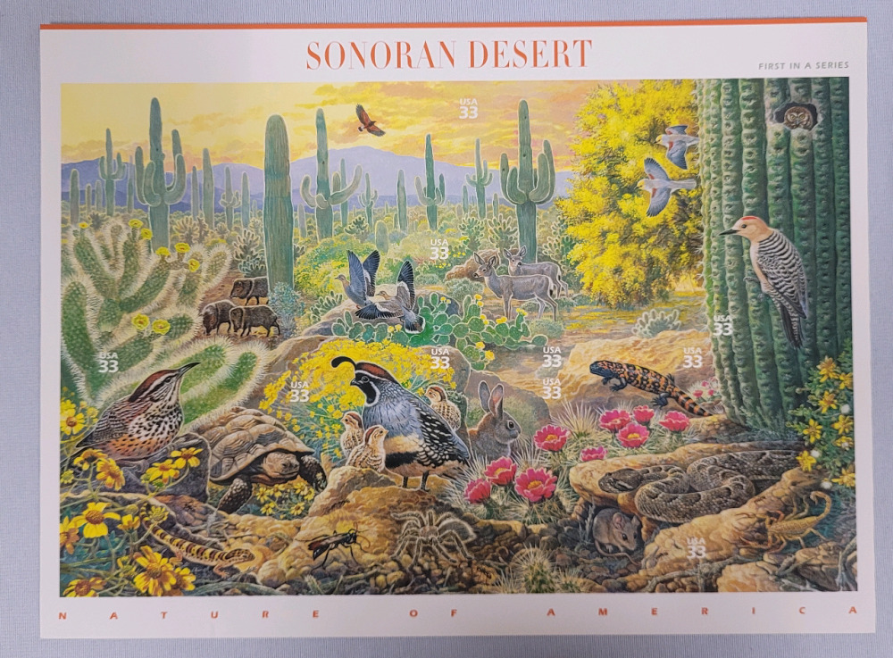 1999 US Postal ' Nature of America : Sonoran Desert ' Stamp Sheet , 33 ...
