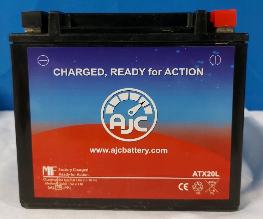 AJC Factory Charged Battery Approx 7 x5.5 x3.5 ATX20L Untested