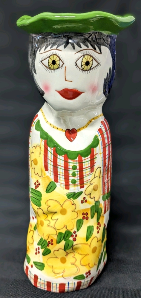 Vintage Susan Paley by Ganz Bella Casa Ceramic Lady Vase | 11 Tall