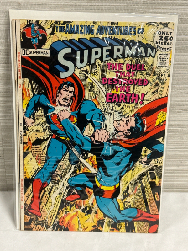 5 Superman DC Comics Issue #241, 242, 243, 244 & 246 1970’s Bronze Age Vintage Bagged and Boarded