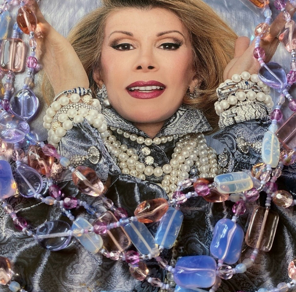 Joan Rivers Czech Fabulous 5 strand Necklace as new in original Box