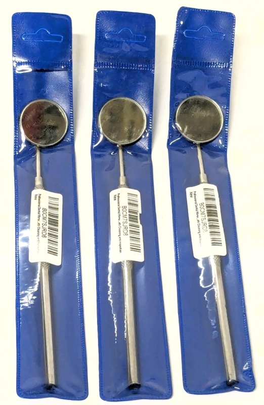 3 New Professional Dental Mirrors : Mirrors with Stainless Steel Handle ...
