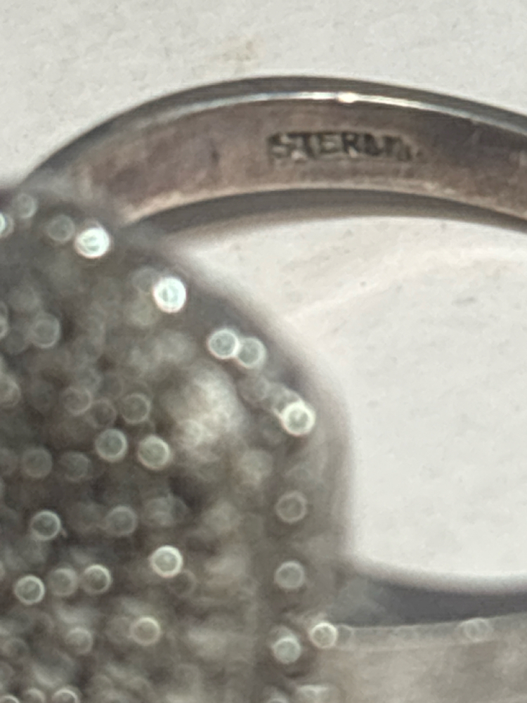 Three stamped Sterling Silver Rings