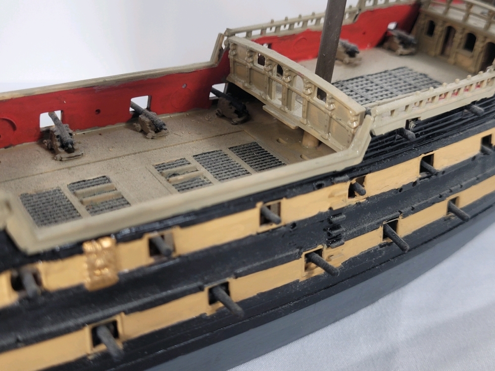 56 Gun Frigate Warship Plastic Model . Measures 14 Long