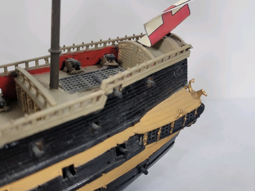 56 Gun Frigate Warship Plastic Model . Measures 14 Long