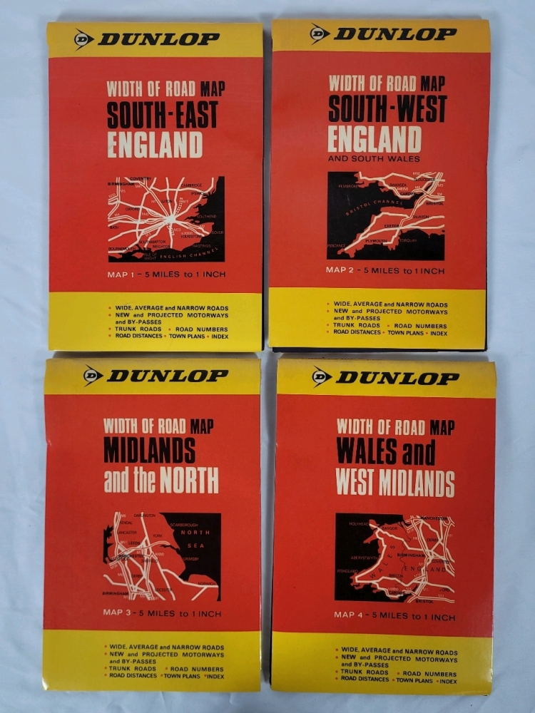 Vintage DUNLOP Great Britain Width of Road Maps 1 - 6 & London ...
