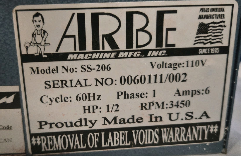 Arbe | Single Spinde Dust Collector Polisher W/ Light MODEL# SS-206 ...