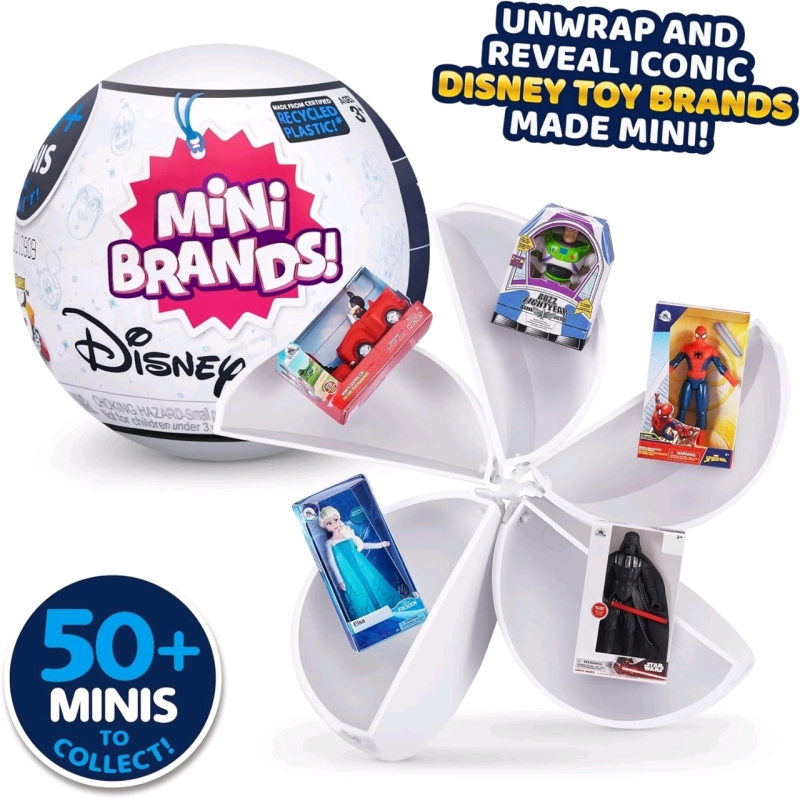 2 New ZURU 5 Surprise Disney Mini Brands - Disney Store Edition