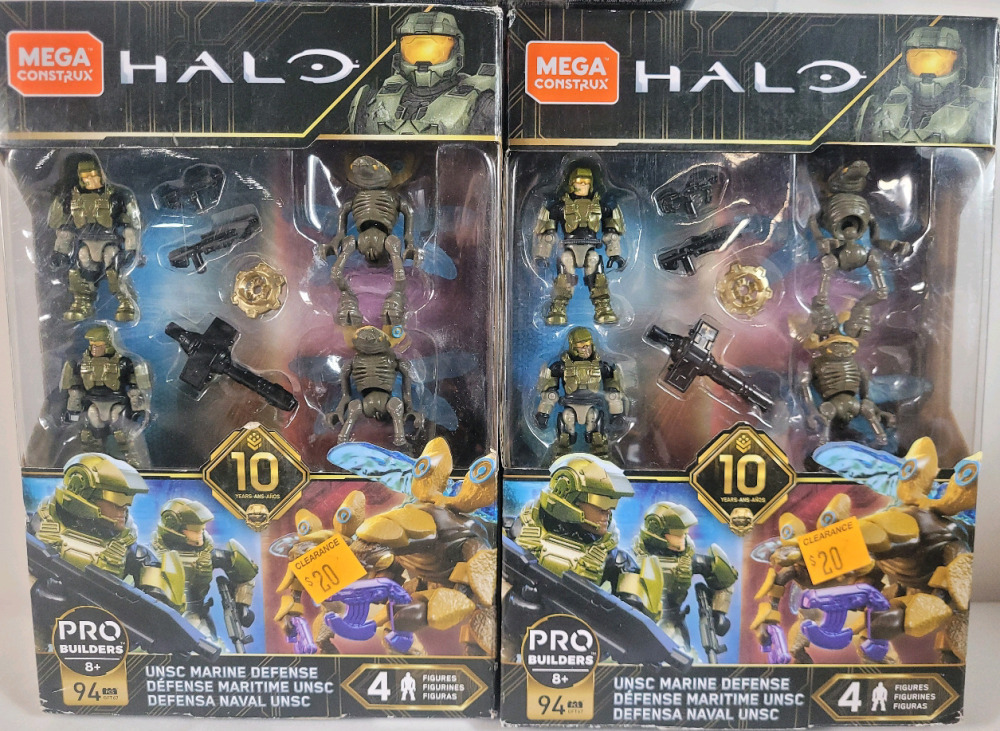 3 New MEGA Construx HALO Pro Builders Mini Action Figure Sets