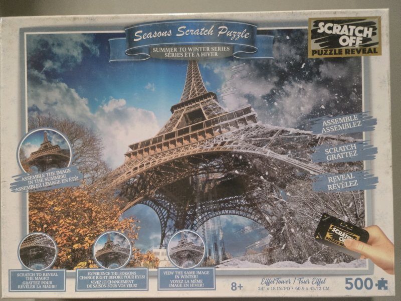 60 New | 500pc Seasons Scratch Puzzles | Eiffel Tower 24 x 18 ( When ...