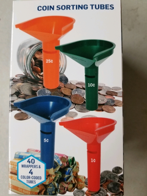 4 New boxes of coin sorting tubes each box has 40 paper wrappers and 4 ...