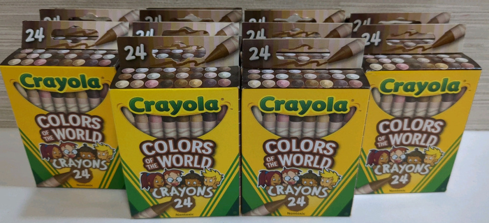 14 New Boxes Crayola Colours of the World Crayons - 24 per Box