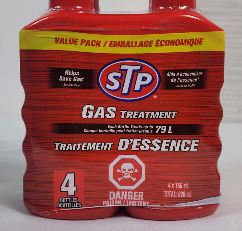 New - STP Gas Treatment Fluid , 4-Pack . Each Bottle Treats upto 79L ...