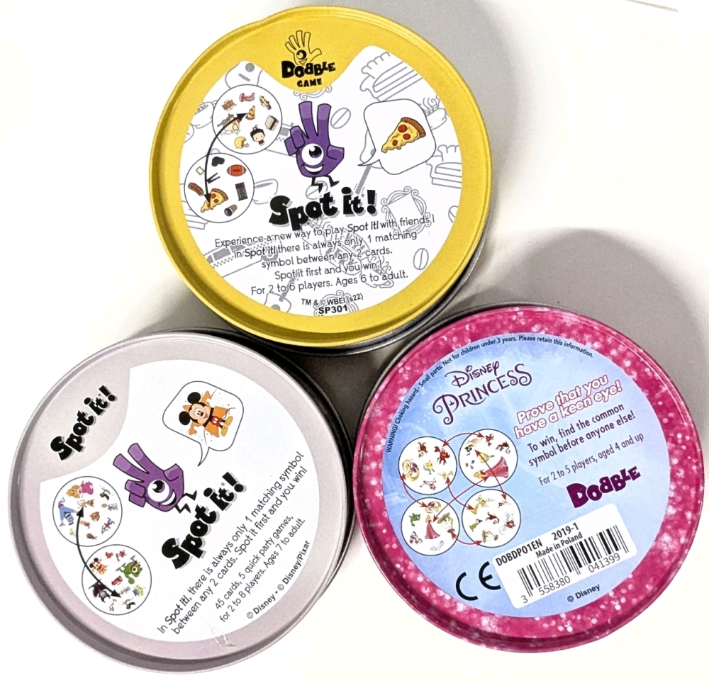 2 New SPOT IT! Games in Tins: Disney 100 Years of Wonder & Friends ...