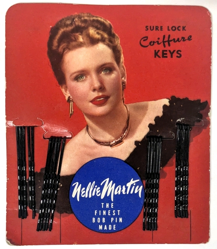 12 Vintage Packs NELLIE MARTIN Sure Lock Coiffure Keys The Finest Bob ...