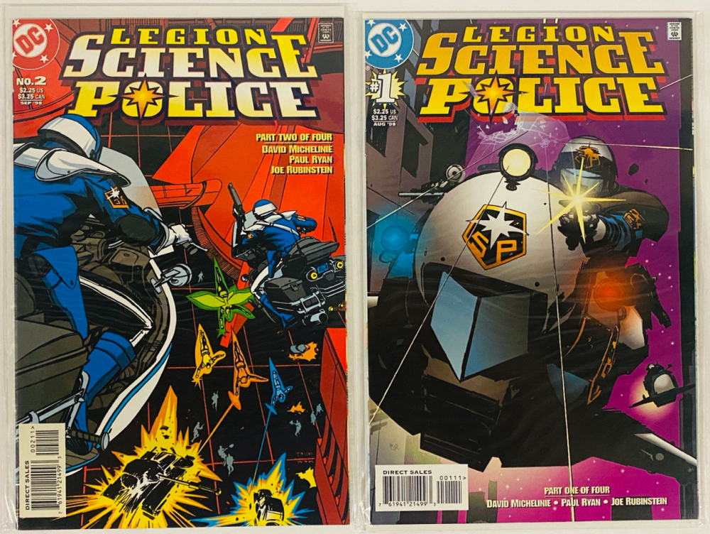 [Complete Run] 4 DC Legion: Science Police Comics (1998) Issues #1-4