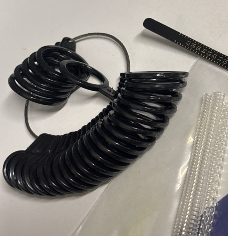 New 12 Piece Ring Shank Ring Sizer Tool with Quarter Size Finger ...