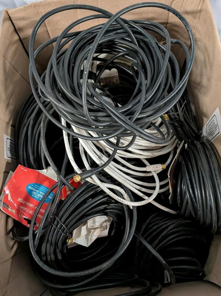 10 Rolls of Co-Ax Cables. Lengths unknown.