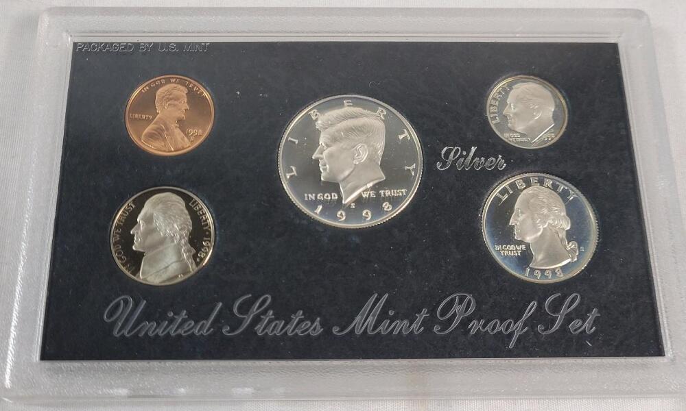 1998 USA Silver Proof Coin Set in Case