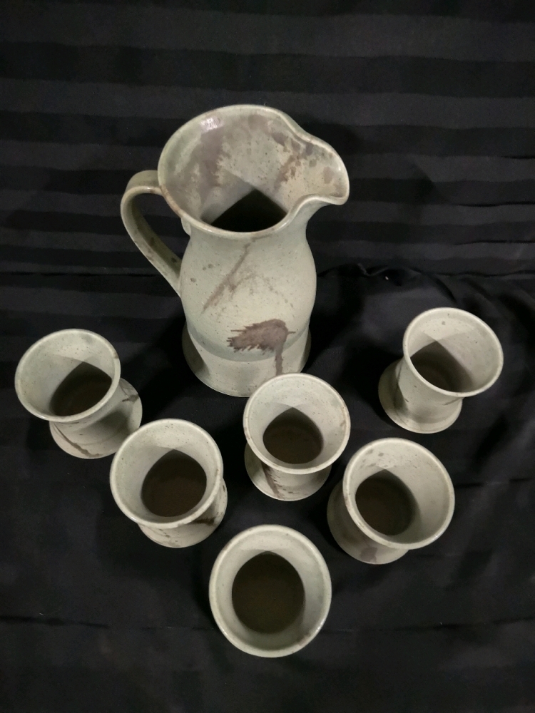 Beautiful Pottery Dishes - Pitcher, Cups