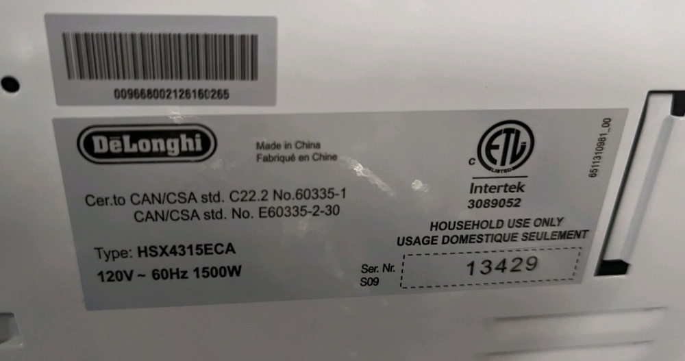 SlimStyle Digital Convection Panel Heater -HSX4315ECA