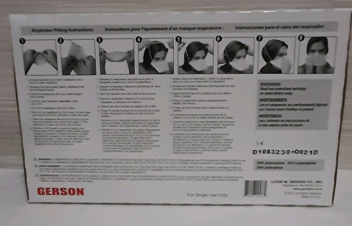 New, Gerson Model 3230 N95 Surgical Masks 50 per box